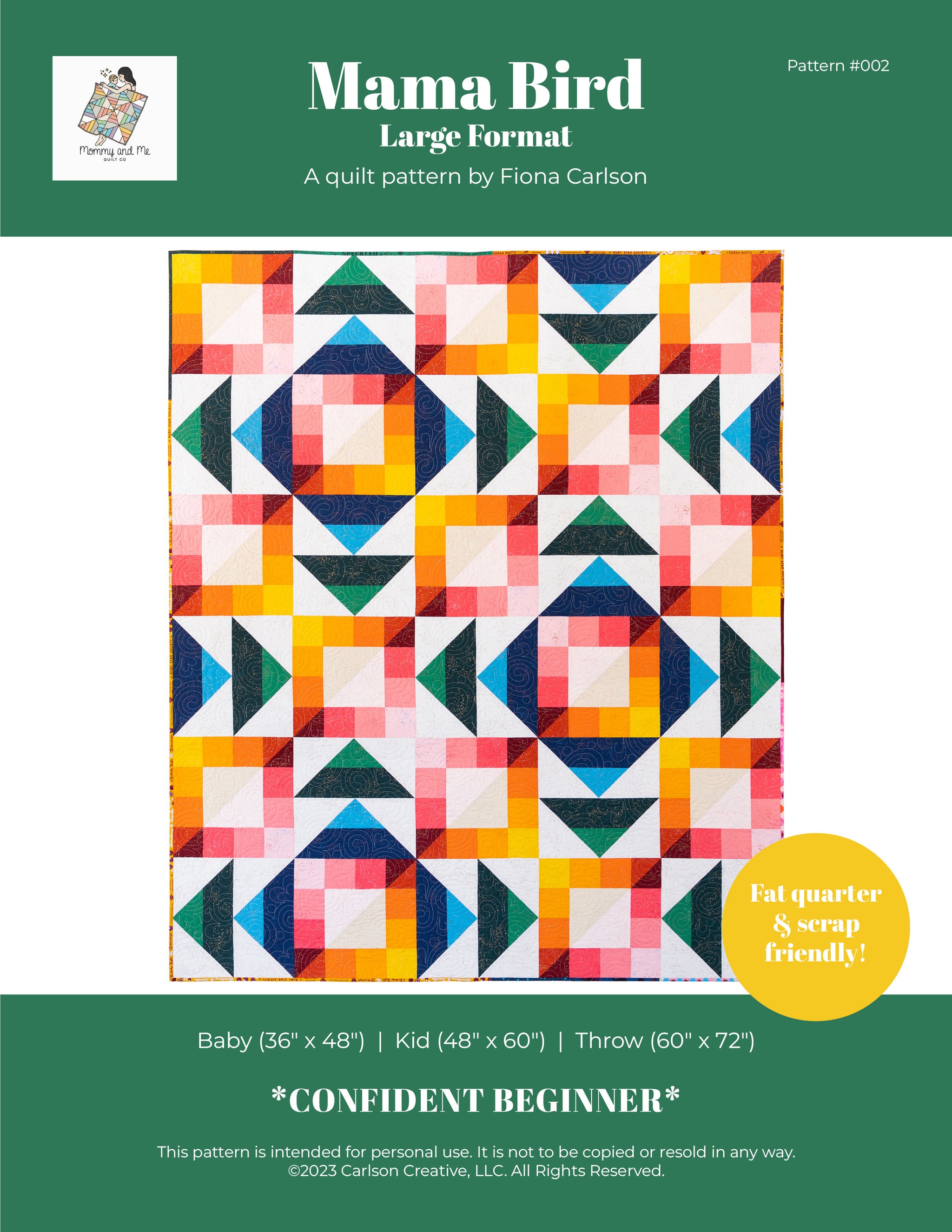 Mama Bird Quilt Pattern (Large Format) – Mommy and Me Quilt Co
